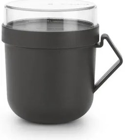 Svačinový box brabantia hrnek na polévku make & take, 0,6l - dark grey