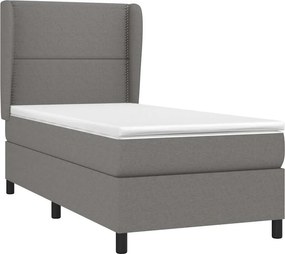 Box spring postel s matrací tmavě šedá 90x190 cm textil 3127846