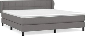 Box spring postel s matrací tmavě šedá 180x200 cm textil 3126262