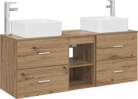 Sada koupelnových skříněk 3 ks Dub artisan 49,5 x 41 x 63 cm 3405826