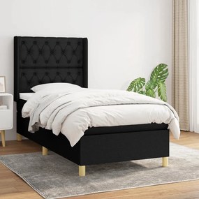 Box spring postel s matrací černá 80 x 200 cm textil 3132187