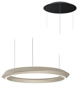Lodes Tidal, kulaté závěsné svítidlo LED 33W 2700K, champagne/černá, průměr 60cm, TRIAC
