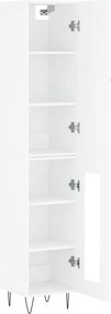 Skříň highboard bílá 34,5 x 34 x 180 cm kompozitní dřevo 3199073