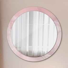 Kulaté dekorativní zrcadlo Růžový kámen fi 90 cm