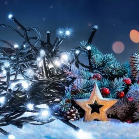 Brilagi - LED Venkovní řetěz 300xLED/8 funkcí 35 m IP44 studená bílá
