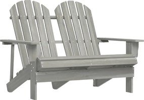 2místná zahradní židle Adirondack masivní jedlové dřevo šedá 315900
