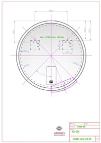 Kulaté zrcadlo do koupelny s LED osvětlením - ⌀ 60 cm - Moonlight Ronde