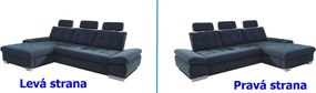 Moderní rohová sedací souprava DIOR s rozkladem, hnědá (orion 3040 06/02), levá