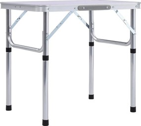 vidaXL Skládací kempingový stůl hliník 60 x 45 cm [48178] Barva: Bílá