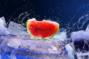 Vícedílný obraz Meloun Na Ledu Nedostatek Nedostatek Přírodní plátno 150x100