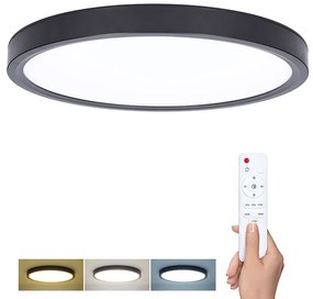 Solight LED osvětlení s dálkovým ovladačem Estela Black, 60W, 4500lm, 50cm, změna chromatičnosti, stmívatelné
