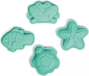Bigjigs Toys Silikonové formičky Eggshell zelená / od 18 měsíců