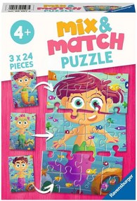 Puzzle ravensburger puzzle 055975 mix & match puzzle mořské víly 3x24 dílků