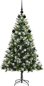 Umělý vánoční stromeček s umělým sněhem 150 LED Teplá bílá 3395434