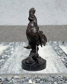 Bronzová socha Kohout – zvířecí figurína