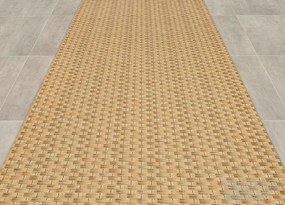 Breno Koupelnová pěnová předložka SOFTY-TEX 79913.8 proutí, šíře 130 cm, Hnědá/Béžová