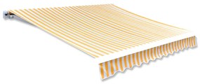 Plachta na markýzu slunečnicová žluto-bílá 3 x 2,5 m (bez rámu),  141016