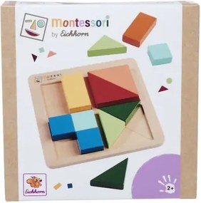 EICHHORN Vkládačka Montessori Čtverce / 12 dílků / dřevo / od 24 měsíc