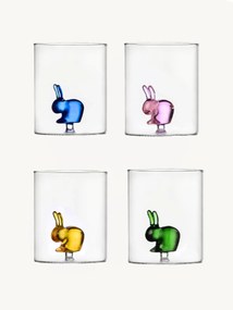 Sada ručně vyrobených sklenic z borosilikátového skla Rabbit, 4 díly