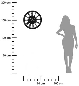 Nástěnné hodiny Ria, černá