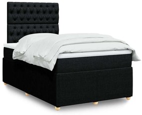 Box spring postel s matrací černá 120x200 cm textil 3292032