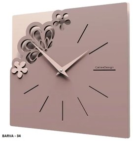 Designové hodiny 56-10-1 CalleaDesign Merletto Small 30cm (více barevných variant) Barva čokoládová-69 - RAL8017