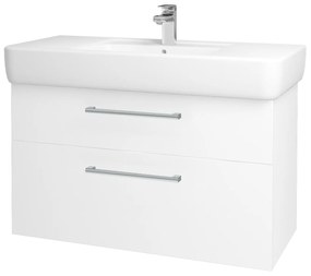 Dřevojas Koupelnová skříň Q MAX SZZ2 100 Varianta: M01 Bílá mat / Úchytka T03 / M01 Bílá mat