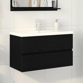 Skříňka pod umyvadlo Černý dub 80 x 39 x 62 cm Kompozitní dřevo 3333147