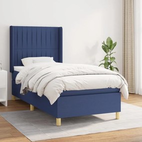 Box spring postel s matrací modrá 80x200 cm textil 3132111