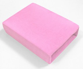 Polášek Froté prostěradlo na vysokou matraci (až 30cm), 180x200cm, na dvoulůžko, růžové