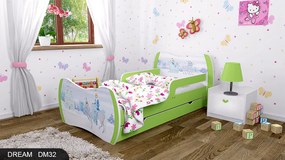 Dětská postel Dream vzor 32 180x90 cm zelená
