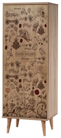 Botník Filinta Birds 50x135 cm dub sonoma