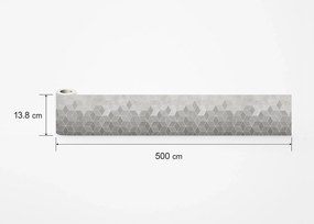 Samolepící bordura na zeď Šedá Mozaika | 5 m x 13.8 cm | DWB8449