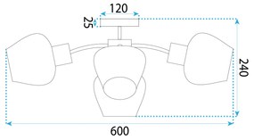 Toolight Moderní BOHO stropní osvětlení APP1590-6CP