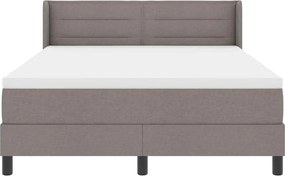 Postel s boxspringem s čelo Taupe 200 x 140 cm textil 3341045
