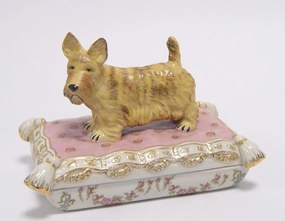 Porcelánová dóza - Scottish Terrier