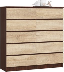 Komoda K120 10SZ wenge/dub sonoma