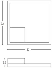 Zambelis 2029 - LED Stmívatelný přisazený lustr LED/12W/230V černá