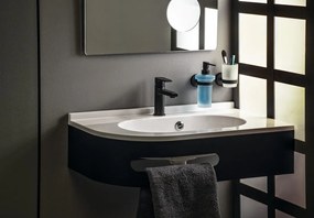 Sapho, X-ROUND BLACK dávkovač mýdla, mléčné sklo, 230ml, černý, XR101B