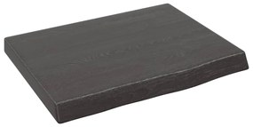 vidaXL Koupelnová deska tmavě hnědá 40x30x(2-4) cm ošetřený masiv