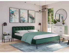 Čalouněná postel MILAN rozměr 140x200 cm Zelená