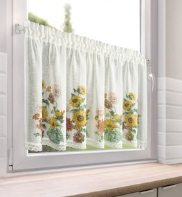 KRÁTKÁ ZÁCLONA NA PÁSCE ADELA 150X60 CM KVĚTY