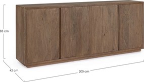 BIZZOTTO Komoda ELSWICK hnědá 200x85 cm 8051836814035