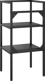 Koupelnový regál pod umyvadlo černý 40 x 38 x 83 cm železo 338487
