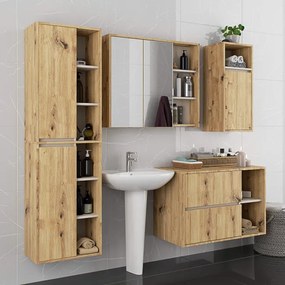 Skříňka pod umyvadlo VAMI Š90 2SZ dub artisan / kašmír