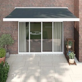vidaXL Kazetová markýza na ruční ovládání 350 cm [3052671] Barva: Krémová (bílý rám)