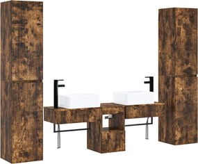 Sada koupelnového nábytku 5 ks Kouřový dub 33 x 34,5 x 160 cm 3406018