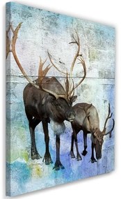 Obraz na plátně Jelen Sob Zvířata - 40x60 cm