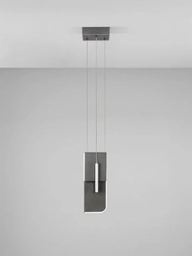 Světle šedé kovové LED stmívatelné závěsné svítidlo Totem – Nova Luce