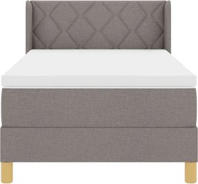 Postel s boxspringem s čelo Taupe 190 x 90 cm textil 3341332
